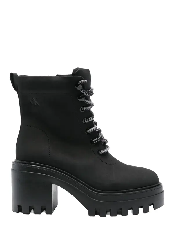 Calvin Klein 50mm Leather Ankle Boots - Black