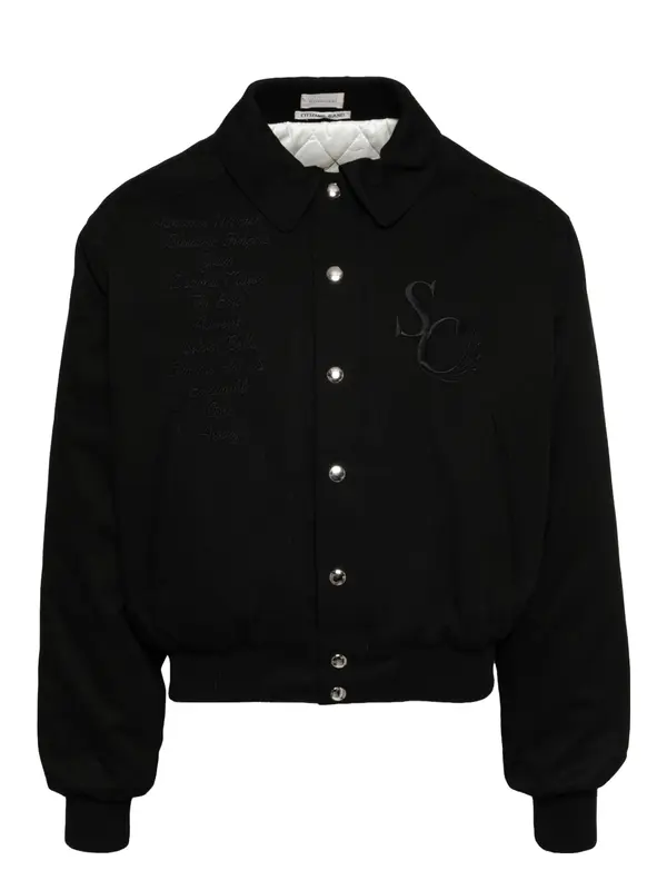 STEFAN COOKE Souvenir Bomber Jacket - Black