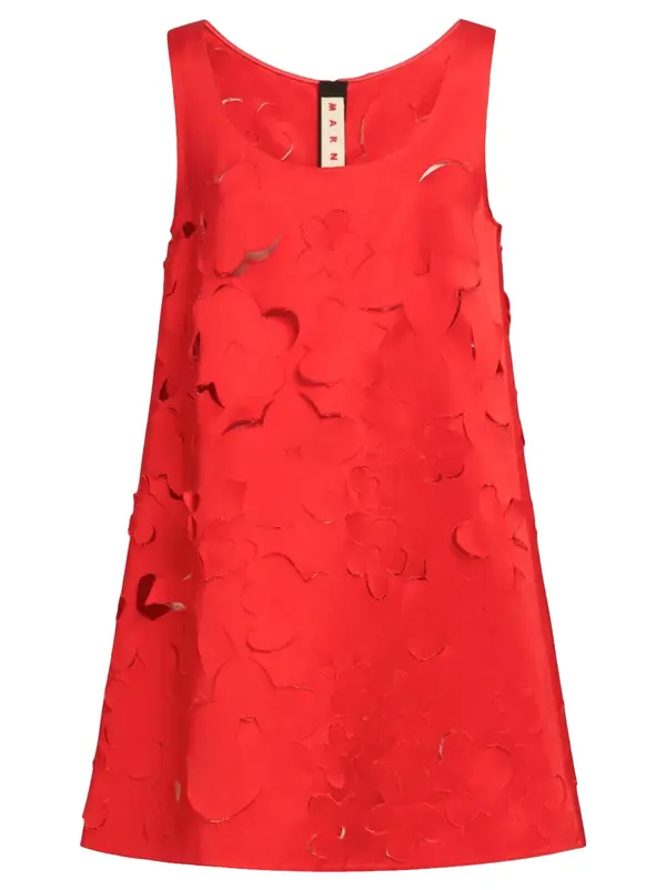 Marni Textured-finish Mini Dress - Red