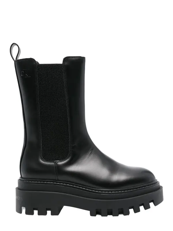 Calvin Klein Leather Boots - Black
