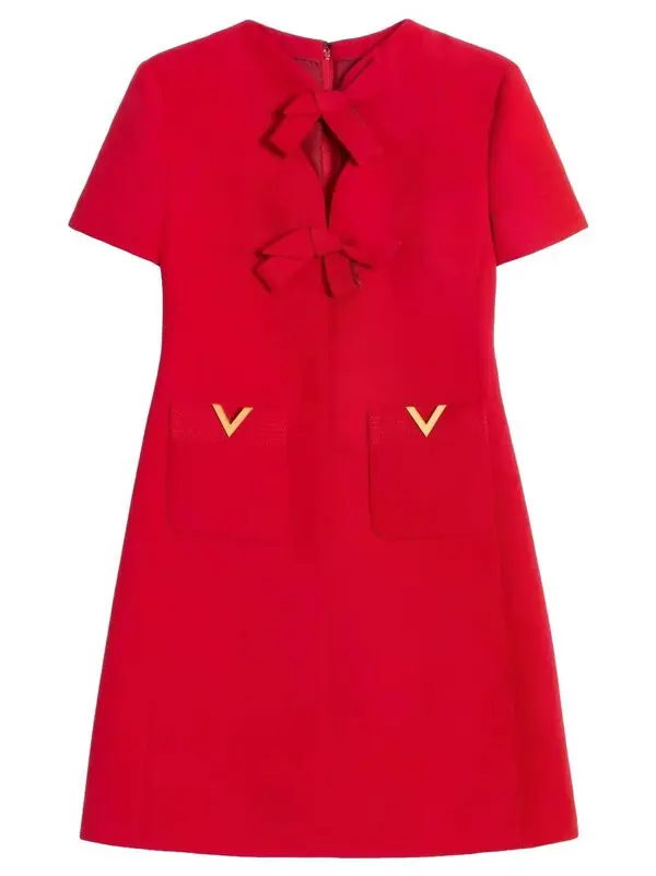 Valentino Garavani Crepe Couture Mini A-line Dress - Red