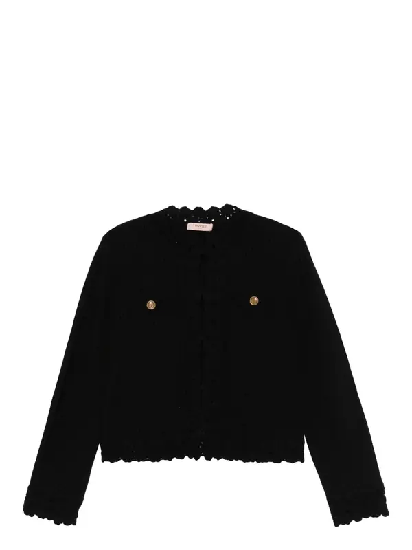 TWINSET Crochet-trim Cardigan - Black