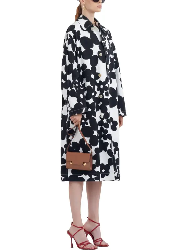 Marni Floral-print Midi Dress - Black