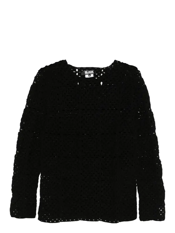 BLACK COMME DES GARÇONS Open-knit Sweater - Black