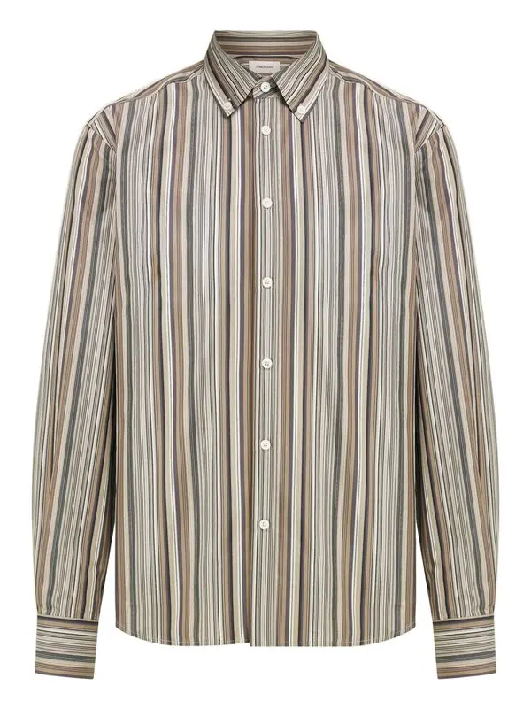FERRAGAMO Monogram Shirt - Beige