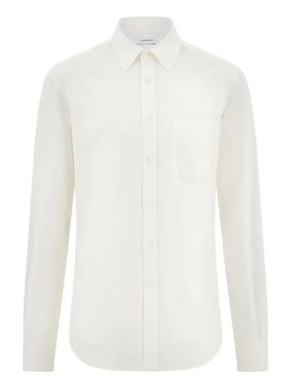 FERRAGAMO Monogram Shirt - White