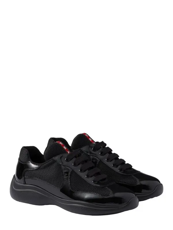 Prada America's Cup Biker Fabric Sneakers - Black