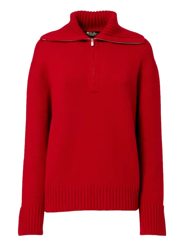 Loro Piana Parksville Cashmere Half-zip Sweater - Red