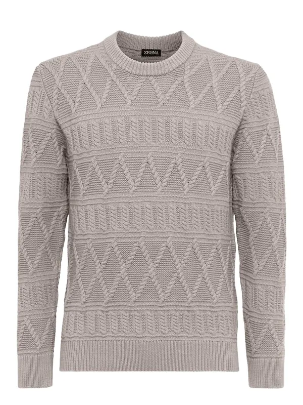 Zegna Aran Wool Sweater - Neutrals