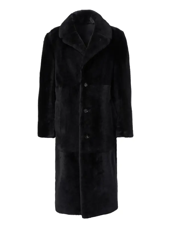 Loro Piana Emiliano Shearling Coat - Black
