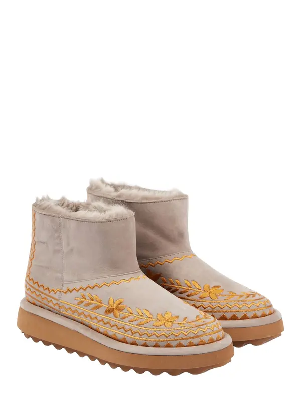 Clergerie Zarina Shearling-lined Snow Boots - Grey