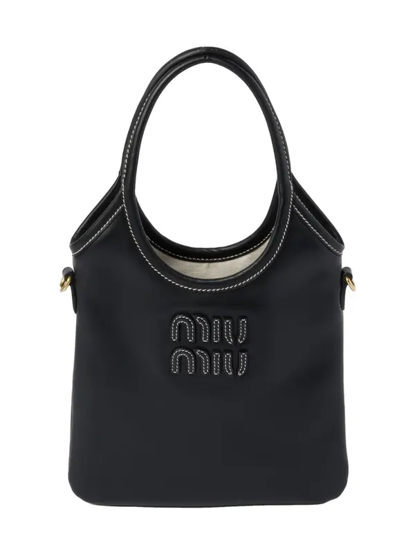 Miu Miu Ivy Leather Handbag - Black
