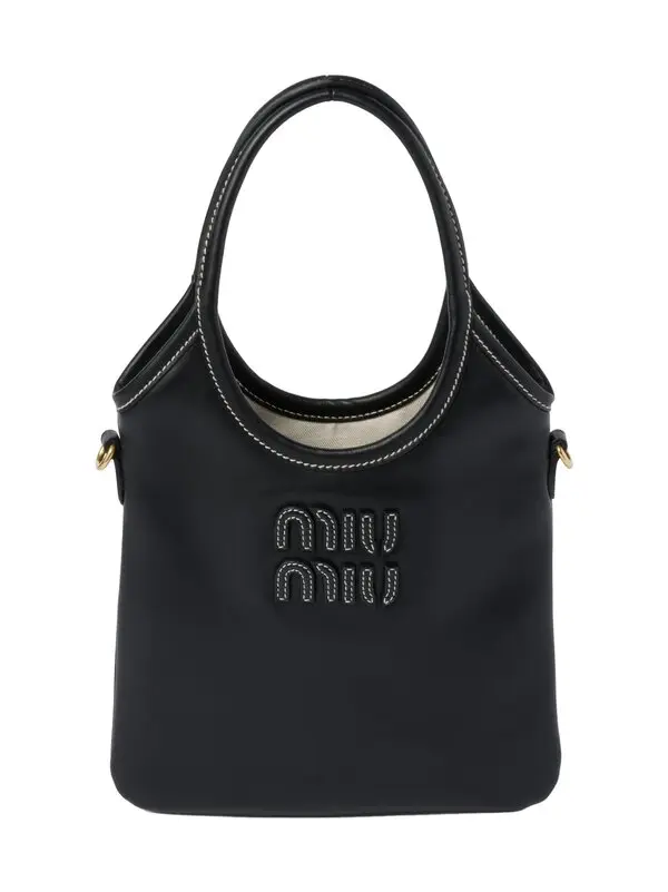 Miu Miu Ivy Leather Handbag - Black