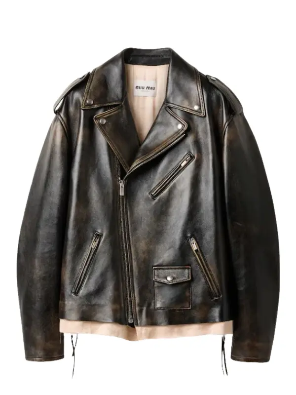 Miu Miu - Miu Miu Nappa Leather Biker Jacket