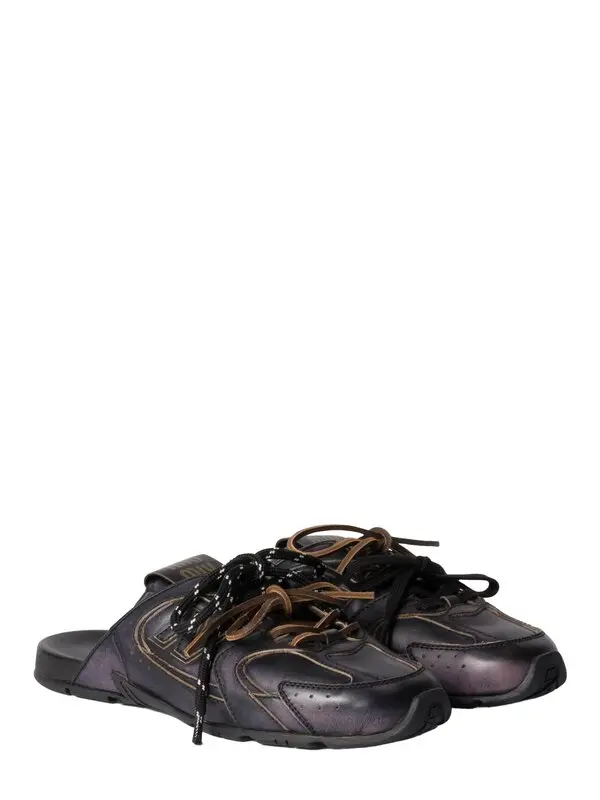 Miu Miu X New Balance 530 Sl Deco Mules - Black