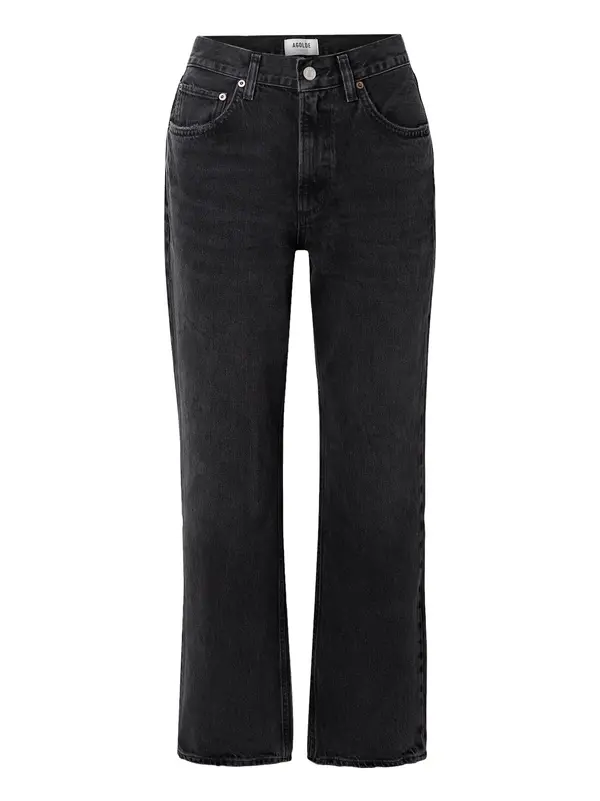 AGOLDE Valen Mid-rise Straight-leg Organic Jeans - Black