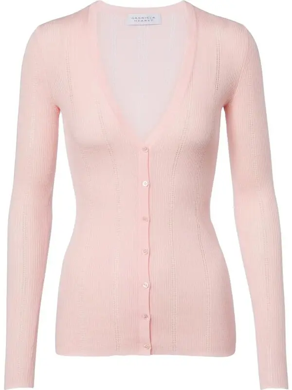 Gabriela Hearst Lillian Wool Cardigan - Pink