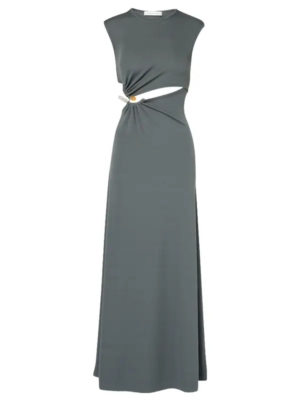 Christopher Esber Concave Stone Maxi Dress - Grey