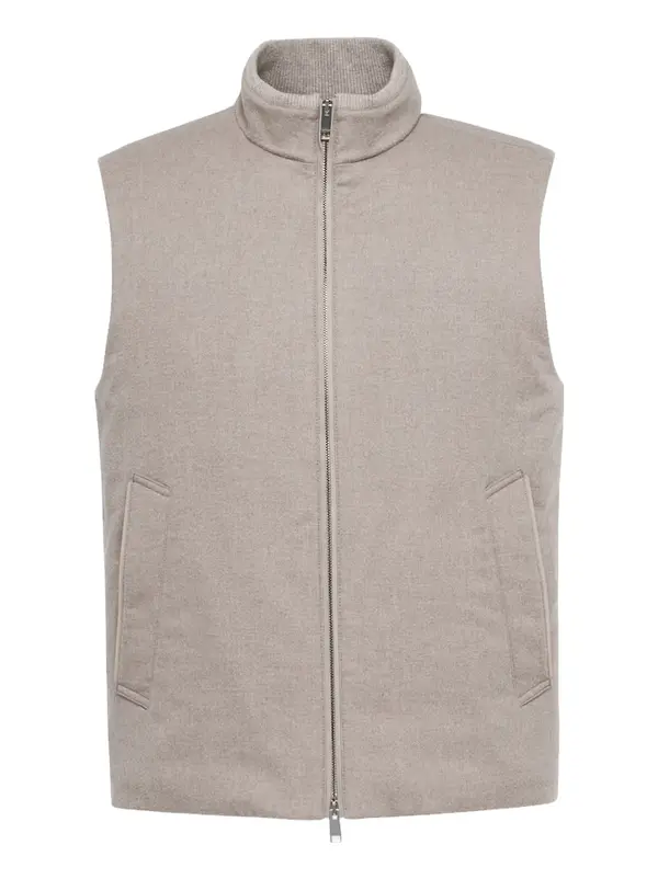 Zegna Cashmere Down Vest - Neutrals