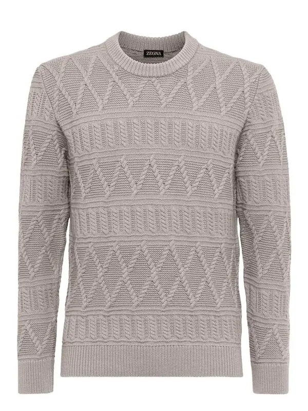 Zegna Aran Wool Sweater - Neutrals