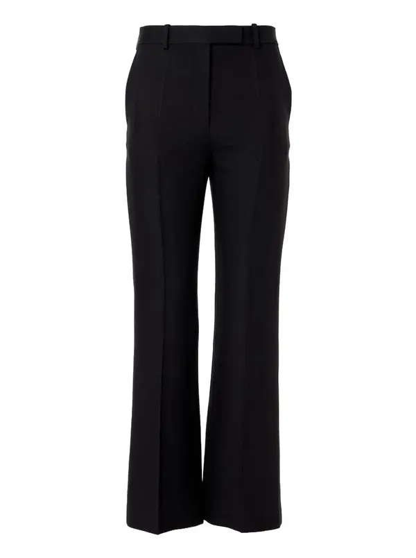 Loro Piana Nash Wool And Silk Straight Pants - Black