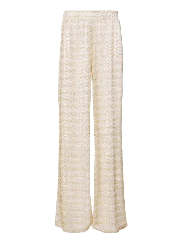 Melissa Odabash Adi Lamé Wide-leg Pants - Gold