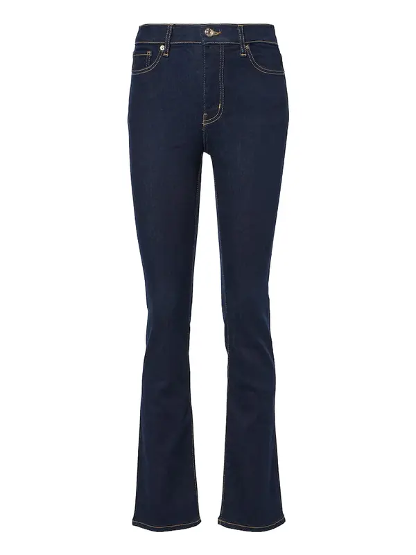 FRAME Le High Straight Long Jeans - Blue