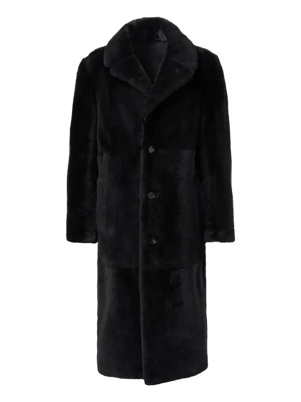 Loro Piana Emiliano Shearling Coat - Black