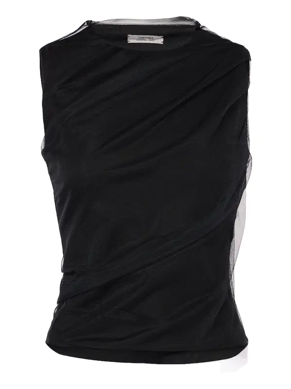 Dorothee Schumacher Draped Tulle Top - Black