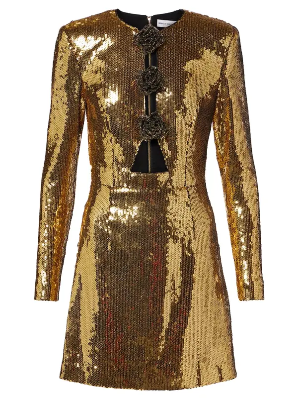 Rebecca Vallance Gloria Sequined Minidress - Gold