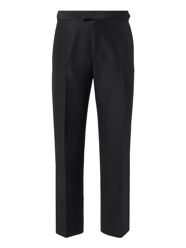 Loro Piana Wool And Silk Suit Trousers - Black