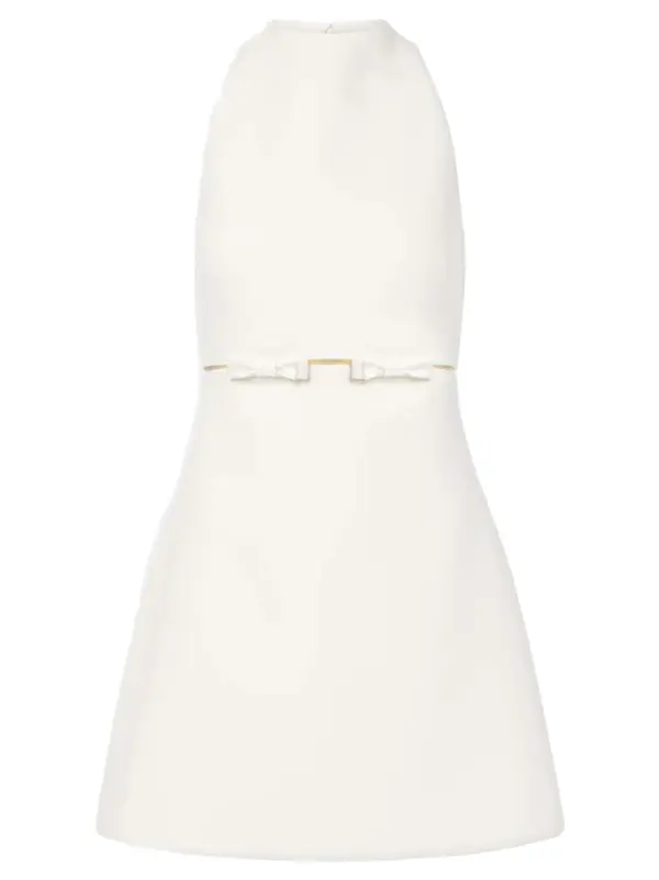 Safiyaa Bridal Jalie Bow-detail Minidress - White