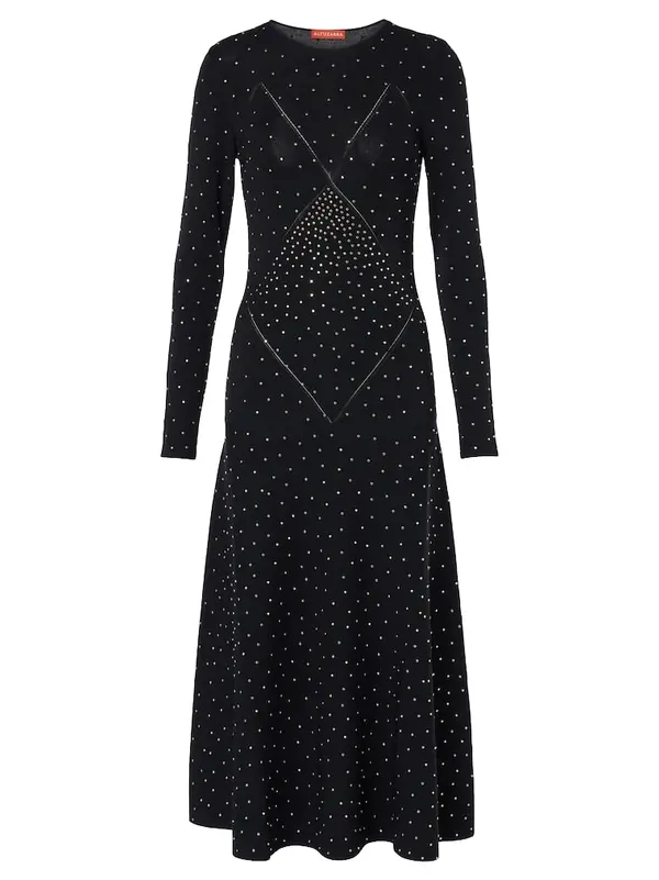 Altuzarra Nelsons Embellished Midi Dress - Black