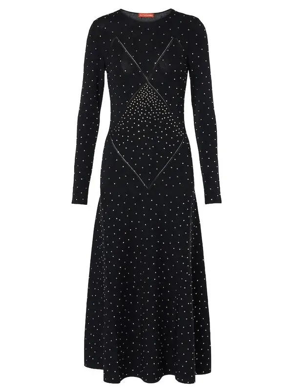 Altuzarra Nelsons Embellished Midi Dress - Black