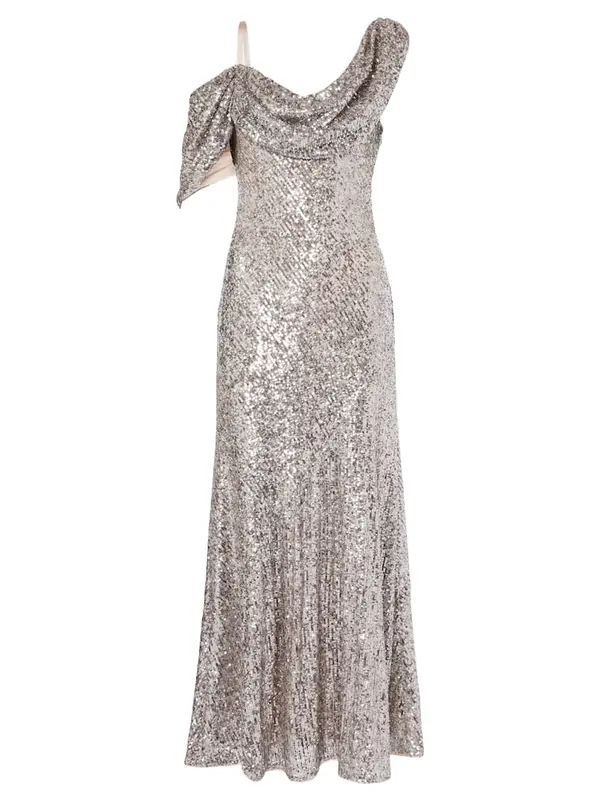 Diane Von Furstenberg Joaquin Sequined Maxi Dress - Beige