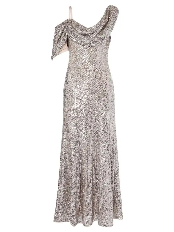 Diane Von Furstenberg Joaquin Sequined Maxi Dress - Beige