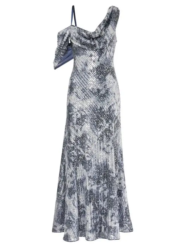 Diane Von Furstenberg Joaquin Sequined Maxi Dress - Black
