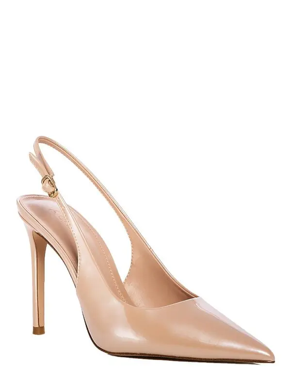 Aqua Taylr Slingback Pumps - Tan Patent