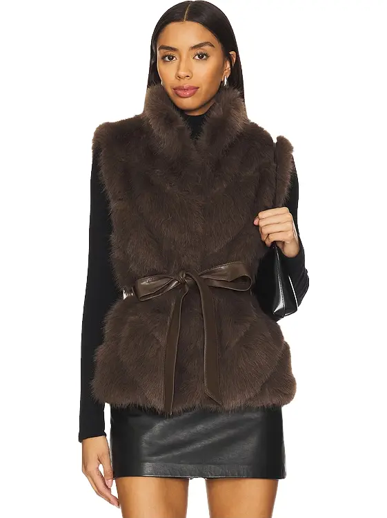 Heartloom Salem Faux Fur Vest - Fox