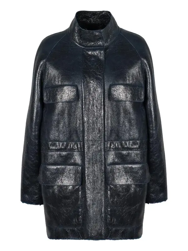 Fendi Leather Jacket - Blue