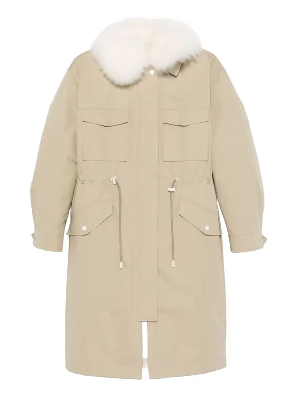 YVES SALOMON Fur-detailed Parka - Neutrals