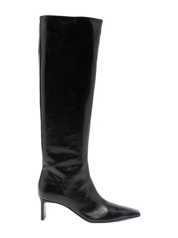Khaite 55mm Ona Knee-high Boots - Black