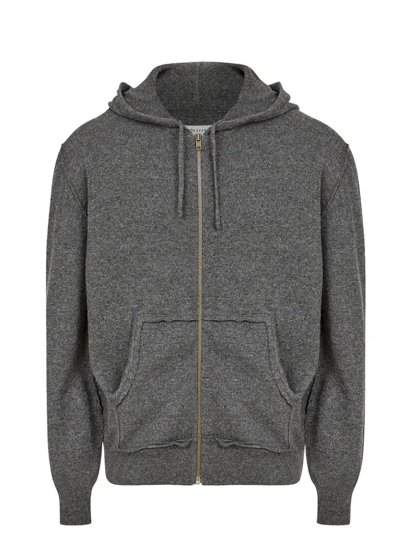 MAISON MARGIELA Brushed Zipped Hoodie - Grey