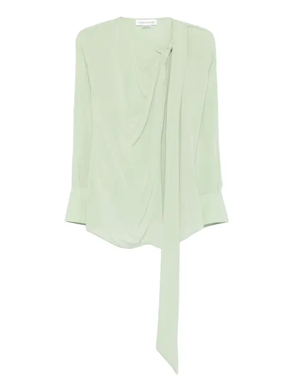 Victoria Beckham Twist-detail Blouse - Green