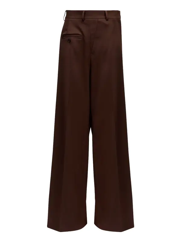 MAISON MARGIELA Single-stitch Logo Trousers - Brown