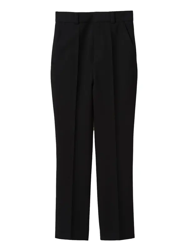 Miu Miu Grain De Poudre Cropped Trousers - Black