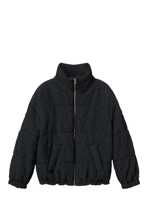 TWINSET Embossed Puffer Jacket - Black