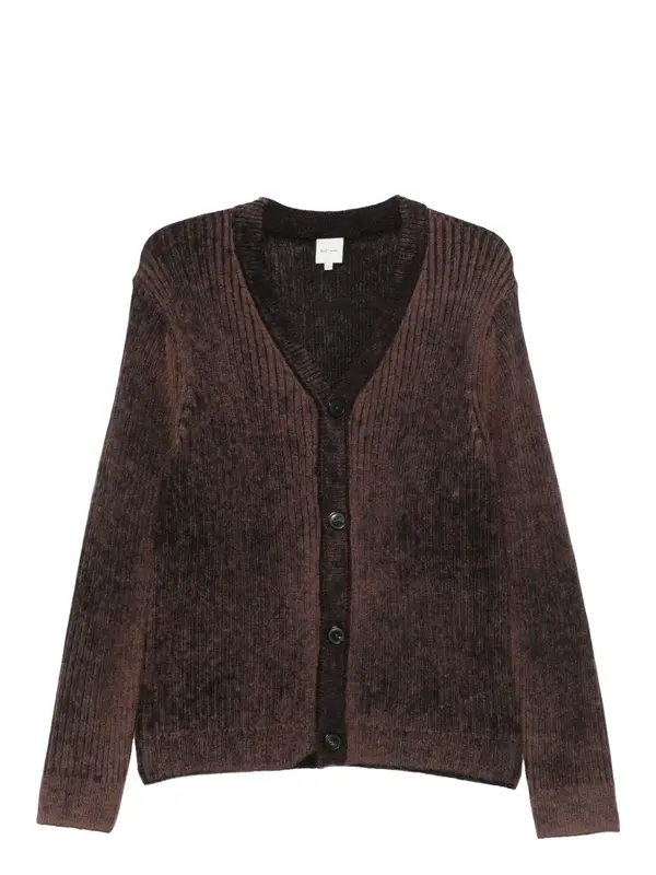 Paul Smith Ribbed Knit Cardigan - Brown