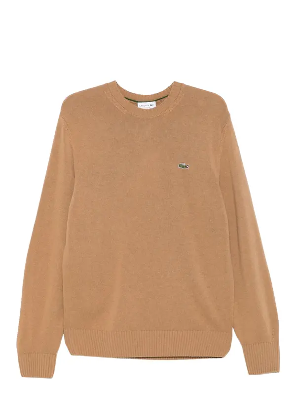Lacoste Wool Crew-neck Sweater - Brown