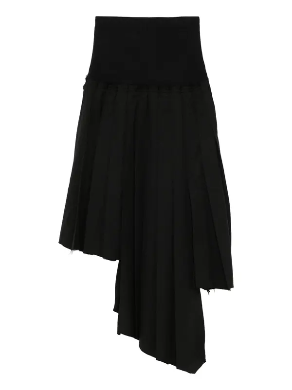 Rokh Pleated Midi Skirt - Black